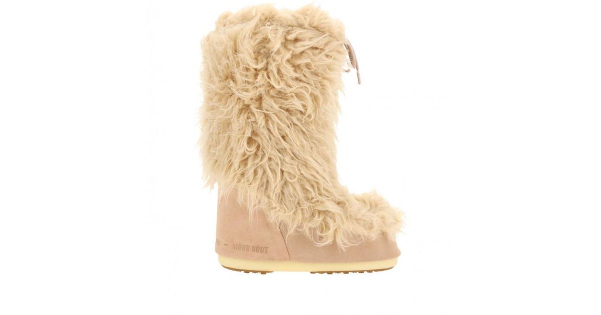 Moon Boot Icon Yeti Snow Boots in Natural | Lyst Moon Boot Icon Yeti Snow Boots in Natural | Lyst