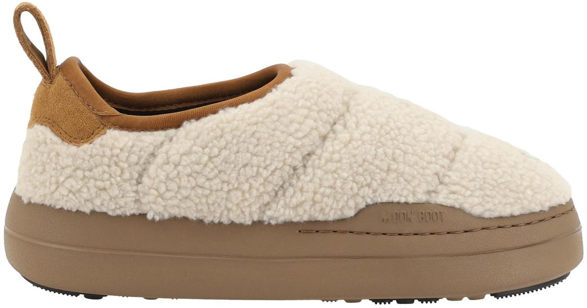 Moon Boot Park Puffer Shoes in White | Lyst