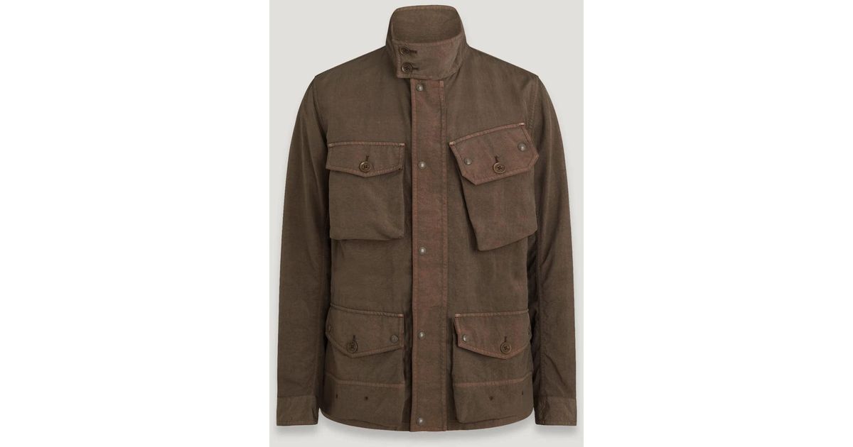 Belstaff Deckmaster Jacket Garment Dye Nylon Clay in Brown for Men | Lyst