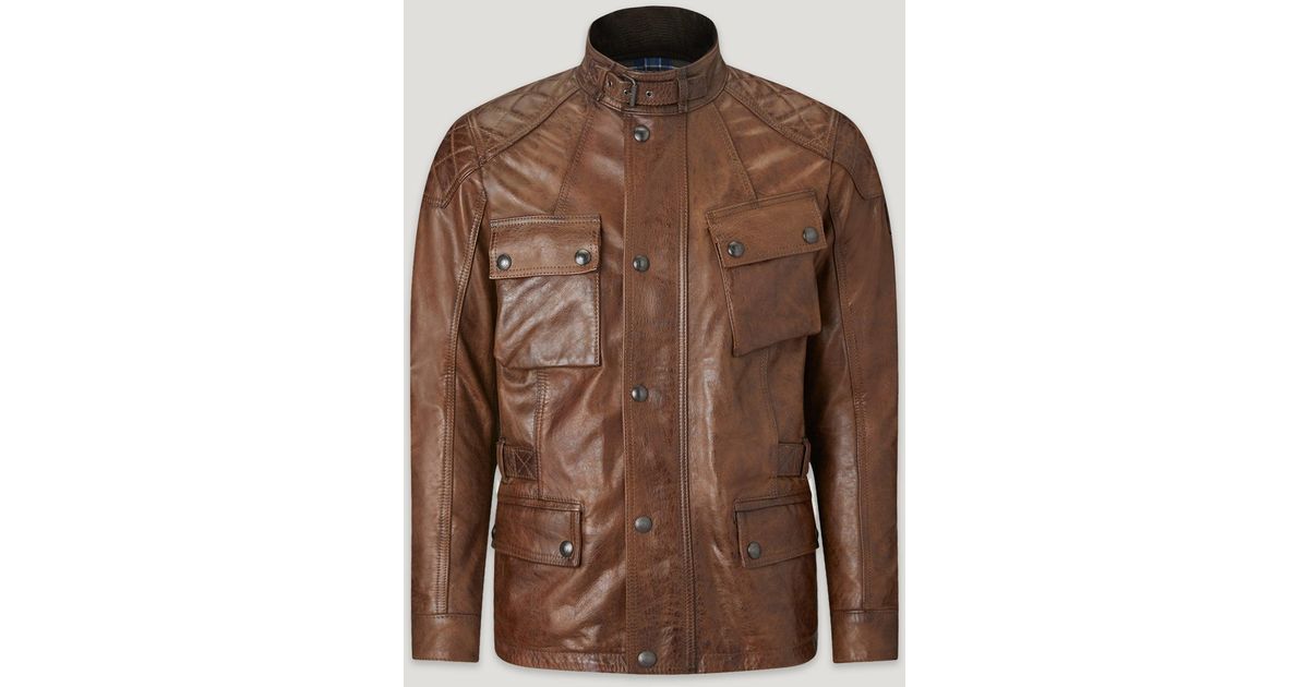 Belstaff Turner Motorcycle Jacket in Brown for Men | Lyst UK