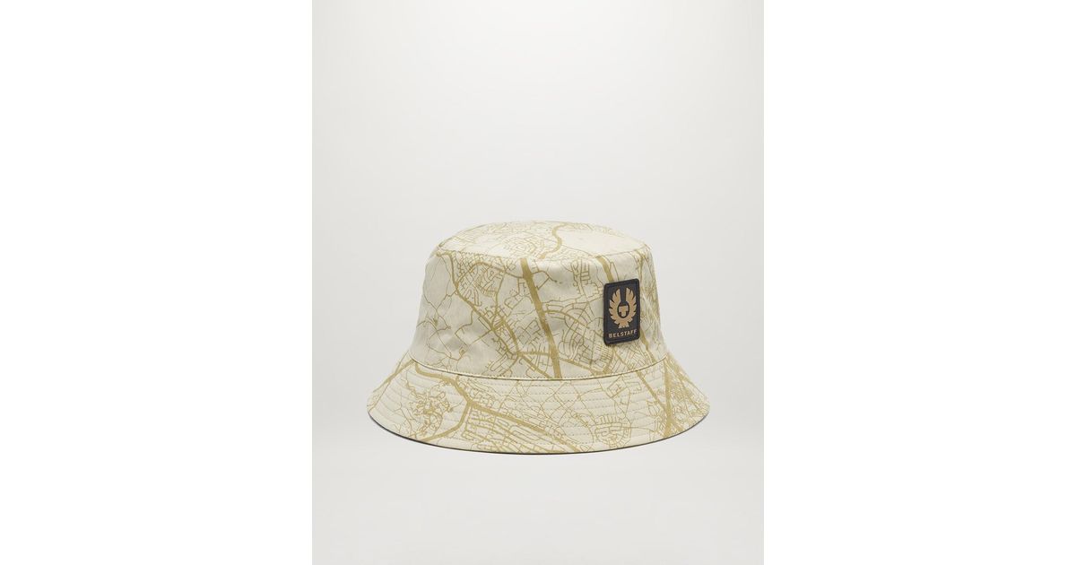 Belstaff Castmaster Map Bucket Hat in Natural for Men | Lyst UK