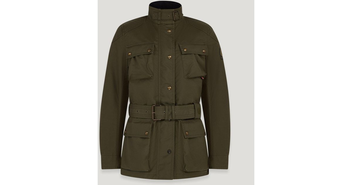 Belstaff Trialmaster Motorcycle Jacket in Green | Lyst UK