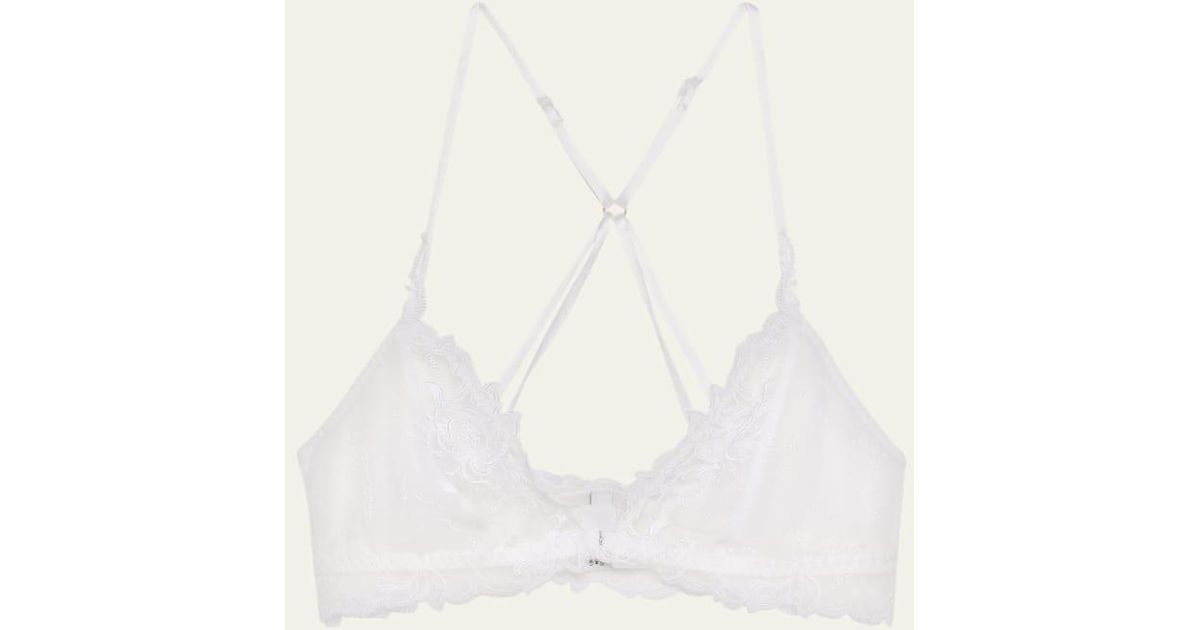 Lise Charmel Source Beaute Embroidered Soft Cup Bralette in Natural | Lyst