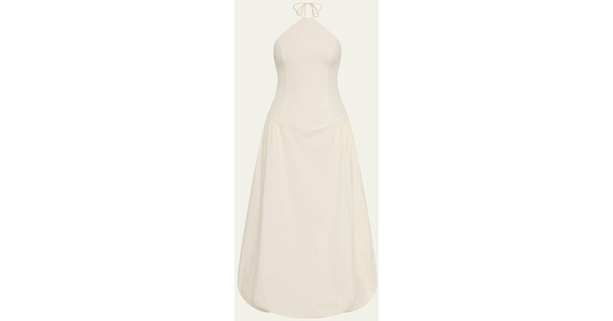 SIR. Florent Drop-Waist Bubble Gown in White | Lyst