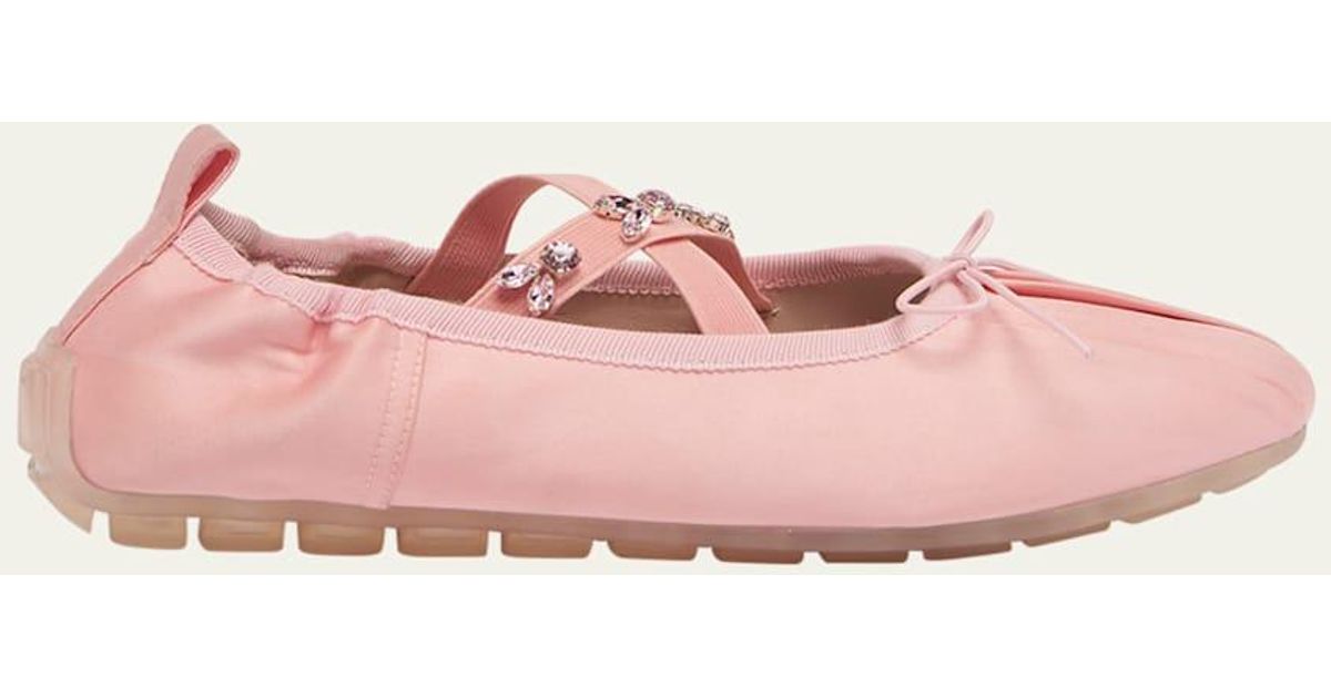 Simone Rocha Embellished Grip Ballerina Flats in Pink | Lyst