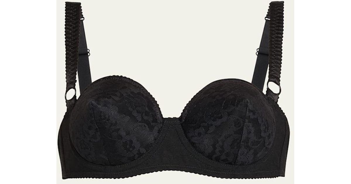 Dolce & Gabbana Lace Conical-Cup Balconette Bra in Black | Lyst