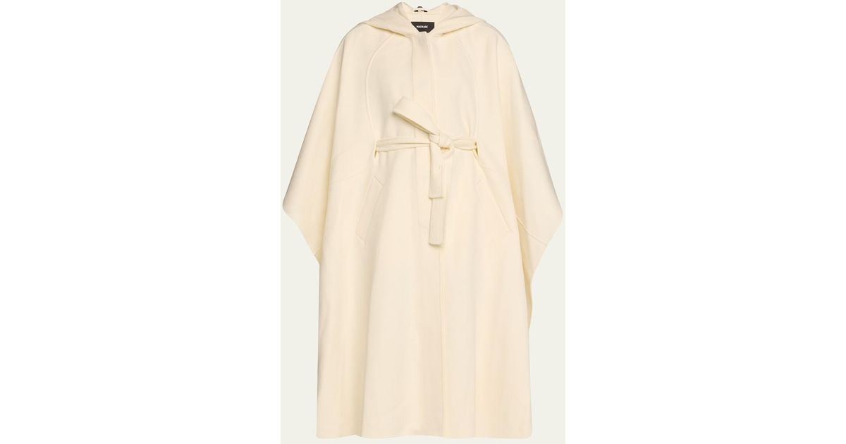 Mackage Kirstyn Double-Face Wool Cape Coat in Natural | Lyst