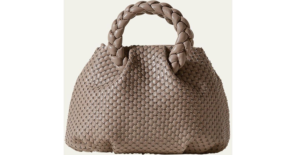 Hereu Bombon Woven Leather Crossbody Bag in Brown | Lyst