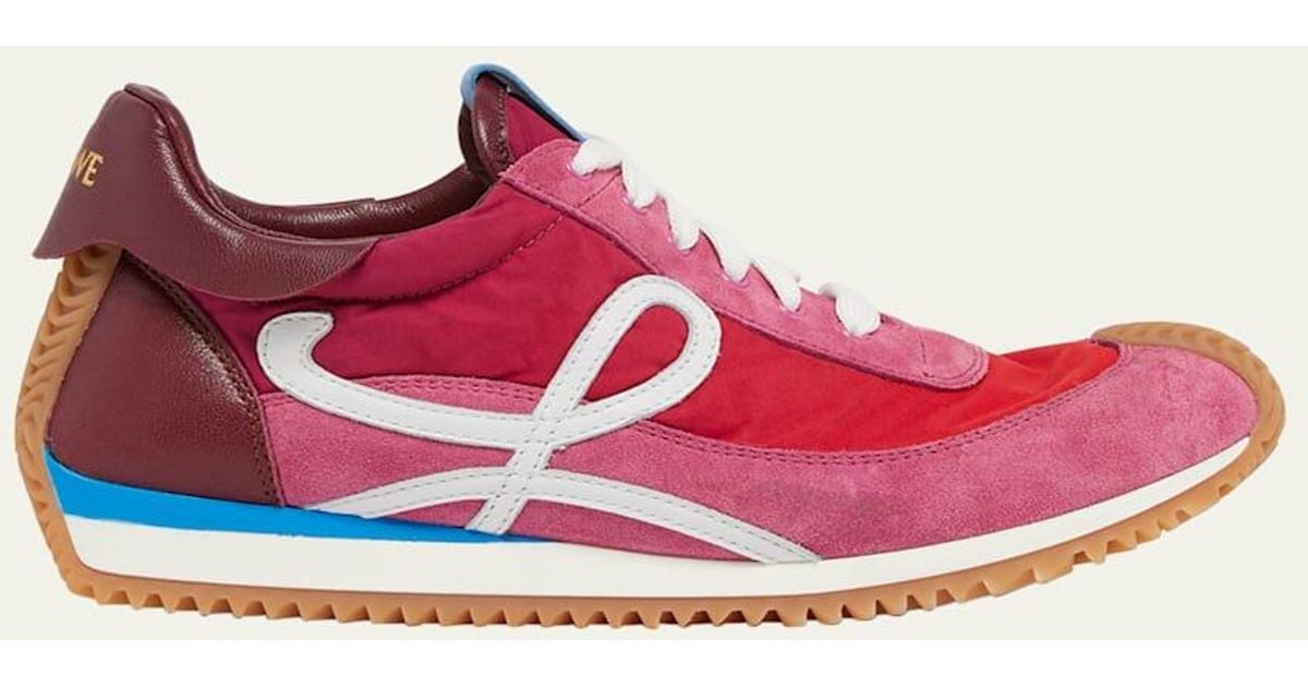 Loewe Flow Retro Runner Sneakers in Pink | Lyst