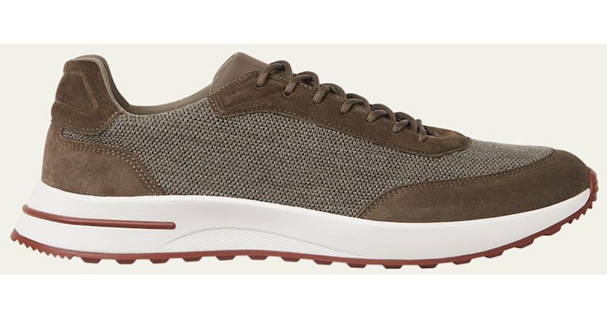 Loro Piana Weekend Walk Technical Knit And Suede Sneakers for Men | Lyst