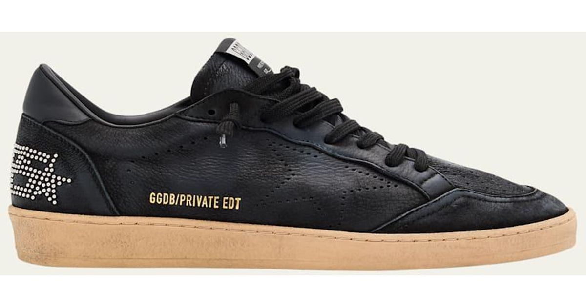 Golden Goose Exclusive Ball Star Nubuck Low-Top Sneakers in Black for ...