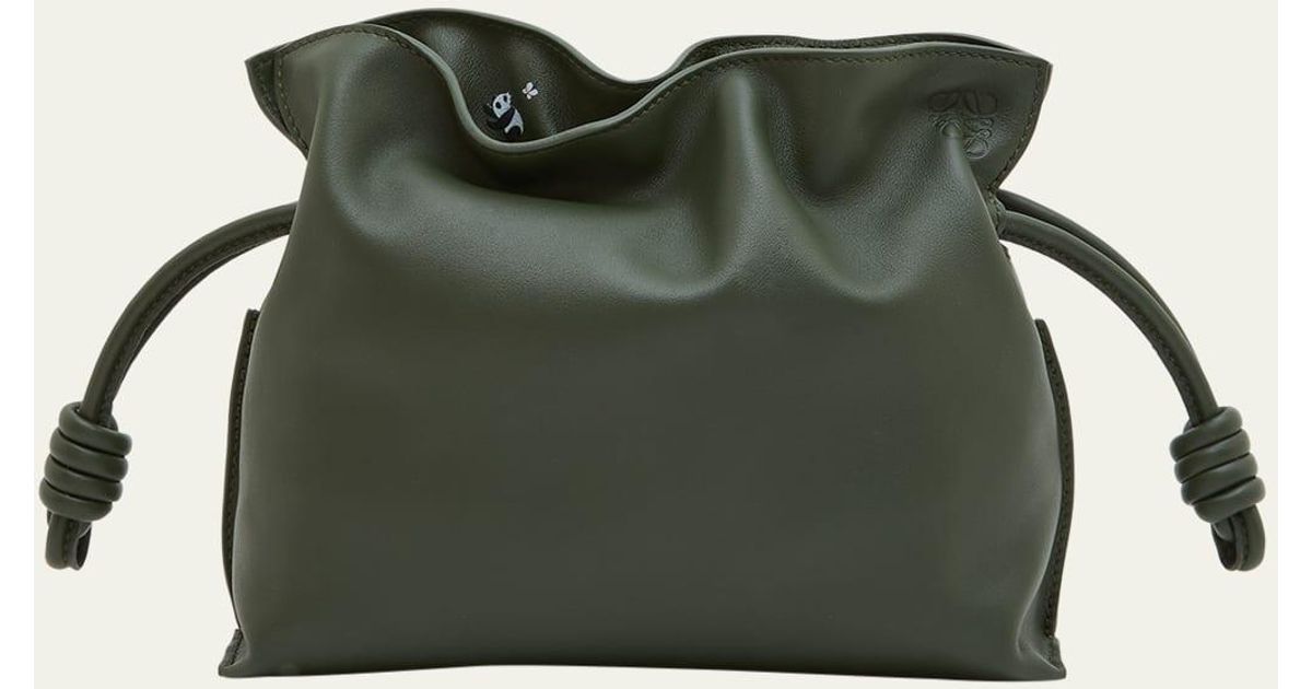 Loewe Flamenco Mini Pandas Clutch Bag in Green | Lyst