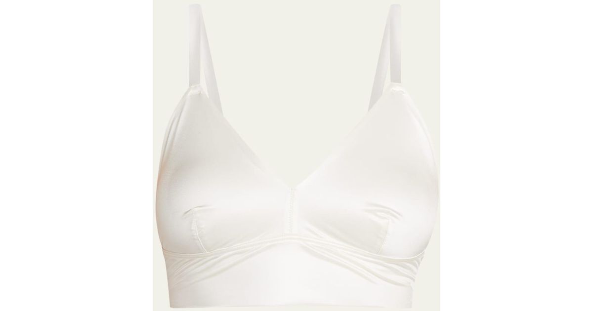 Spanx Shaping Satin Bralette in Natural | Lyst