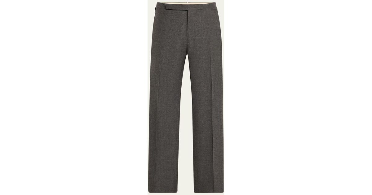 Ralph Lauren Gregory Worsted Flannel Pants in Gray for Men | Lyst