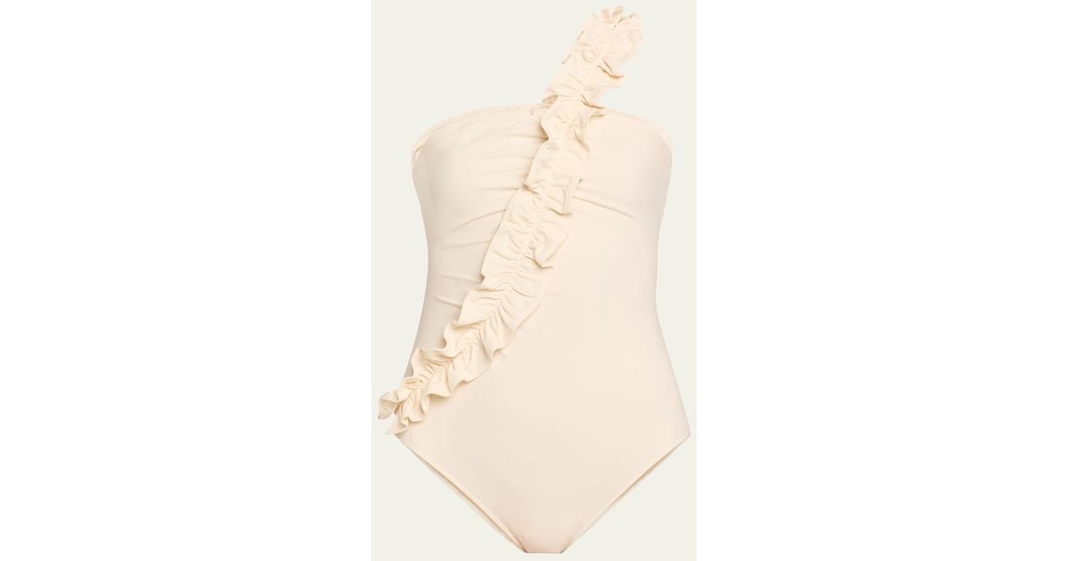 Ulla Johnson Capri One-Piece Swimsuit in Blue | Lyst