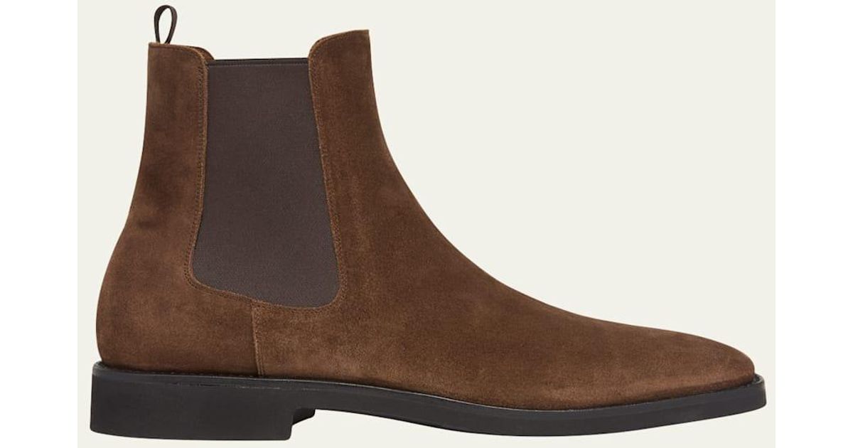 Tom Ford Suede Leather Chelsea Boots in Brown for Men | Lyst