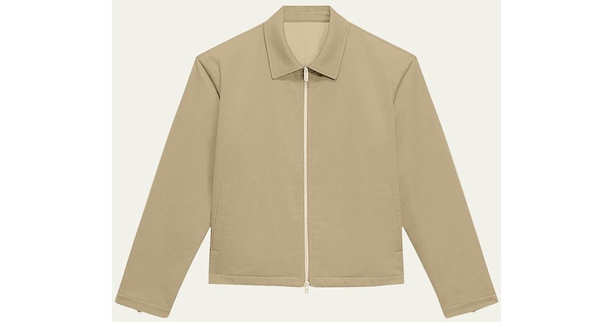 Theory Twill Blouson Jacket in Natural for Men | Lyst