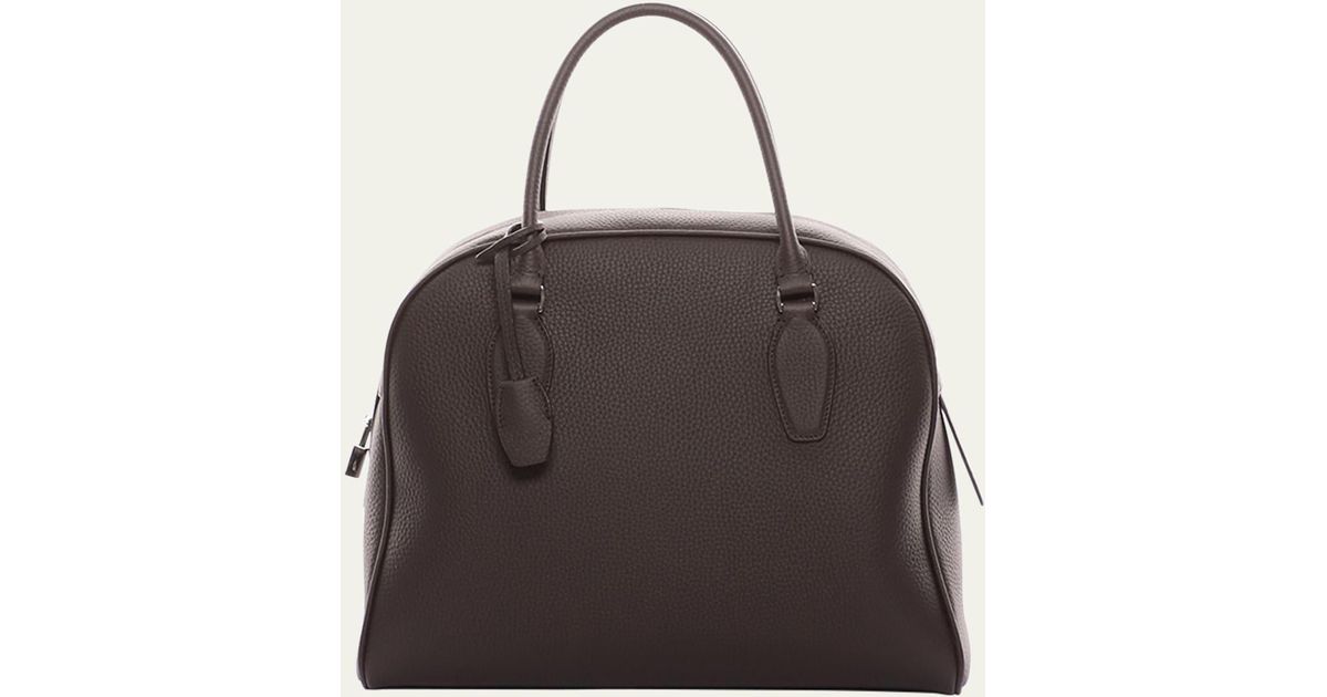 The Row India 12 Top-handle Bag In Deerskin Leather | Lyst