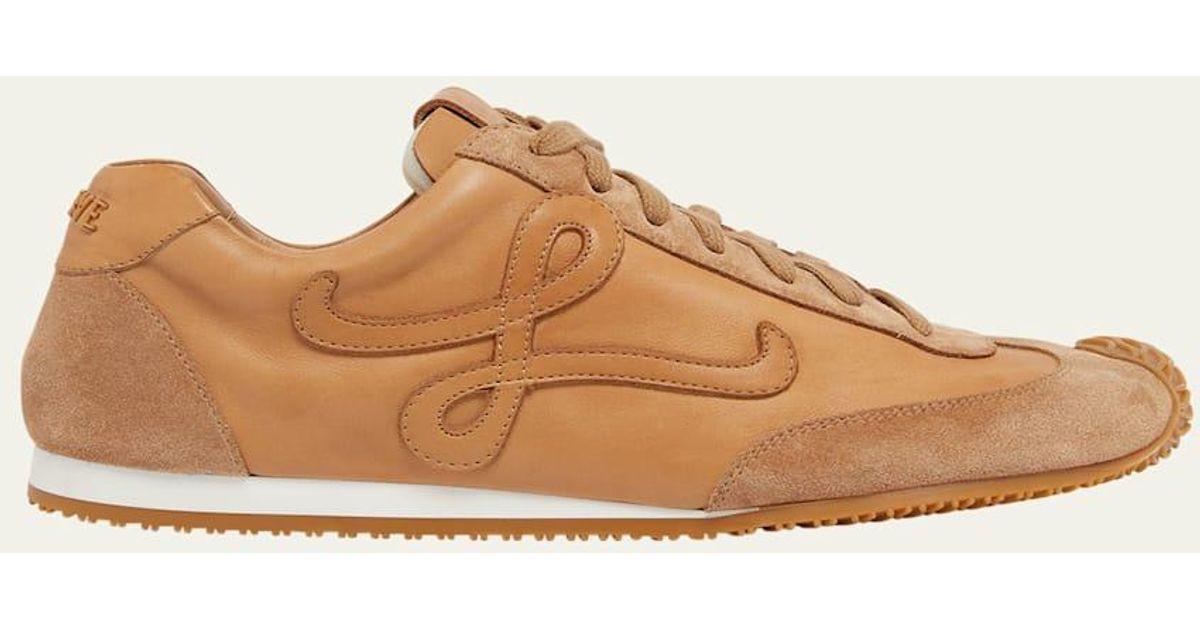 Loewe Flow Retro Runner Sneakers in Natural | Lyst