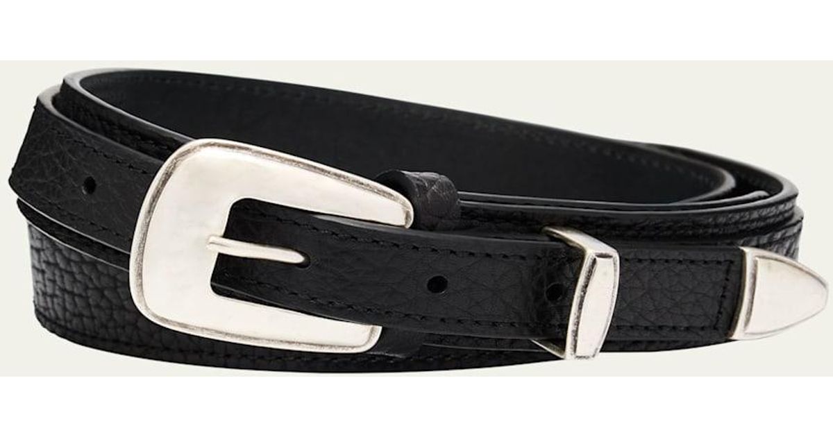 Lemaire Soft Leather Western Belt in Black for Men | Lyst