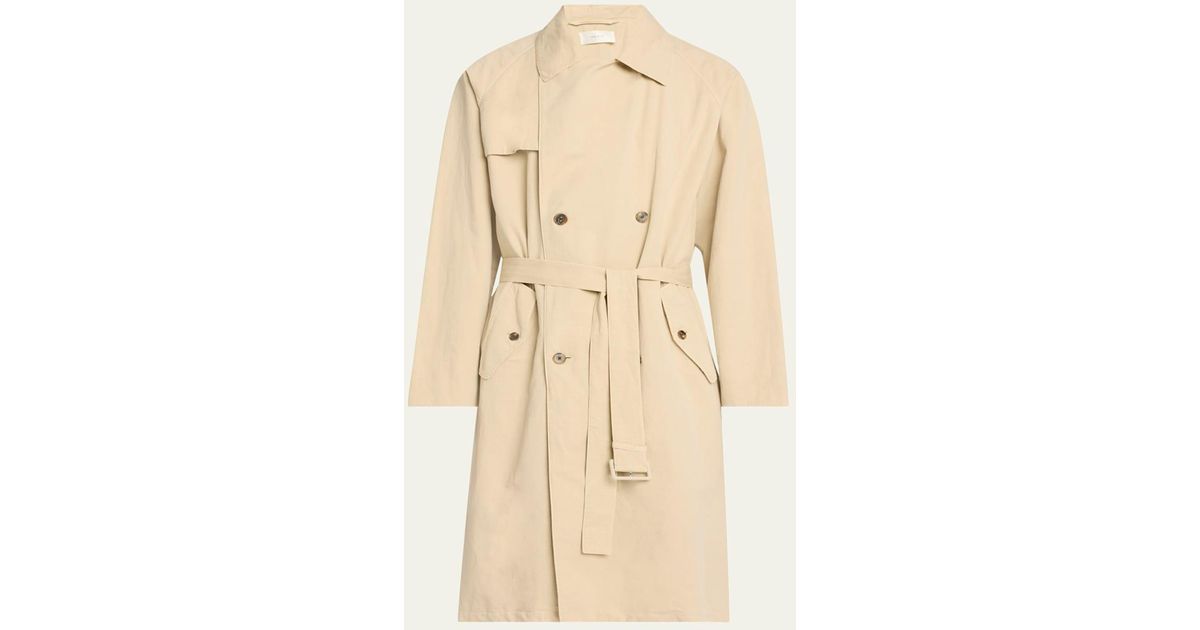 The Row Rainard Cotton-Linen Trench Coat in Natural for Men | Lyst