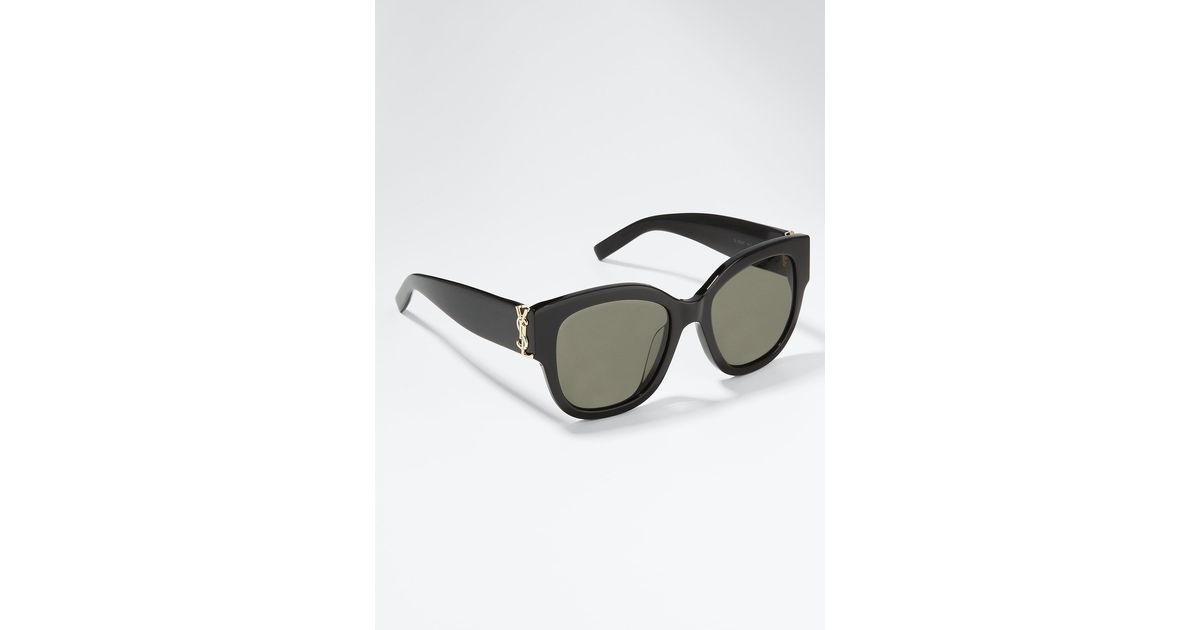 Saint Laurent Ysl Oversized Acetate Cat Eye Sunglasses Lyst