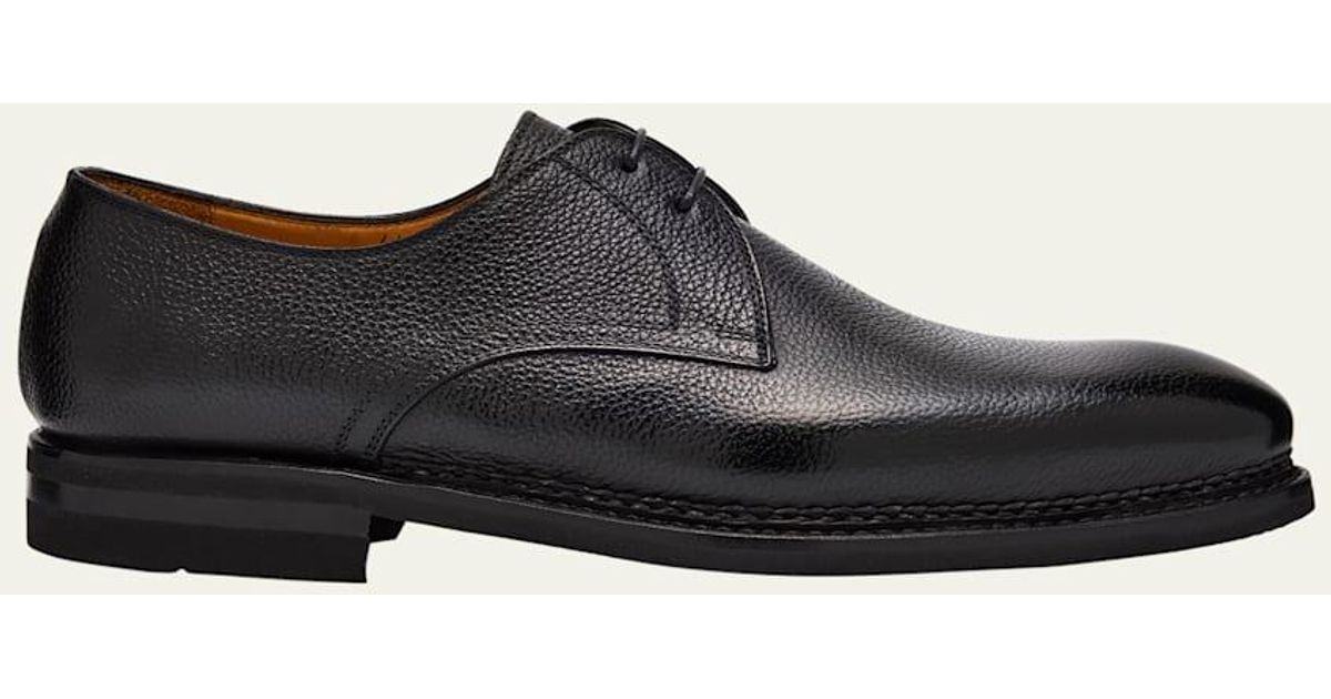 Bontoni Carnera Soft Grain Leather Derby Shoes in White for Men | Lyst