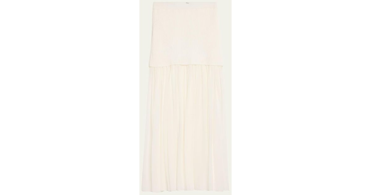 A.L.C. Hayden Drop-Waist Skirt in Natural | Lyst