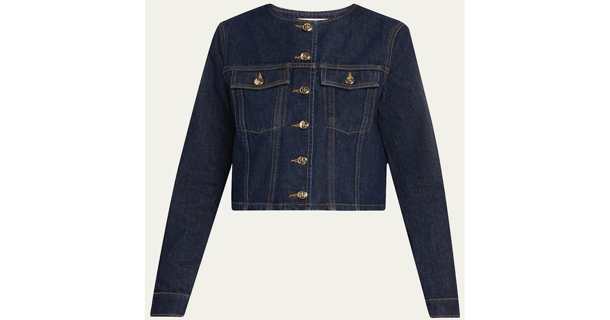 Ulla Johnson The Sabine Tailored Denim Jacket in Blue | Lyst