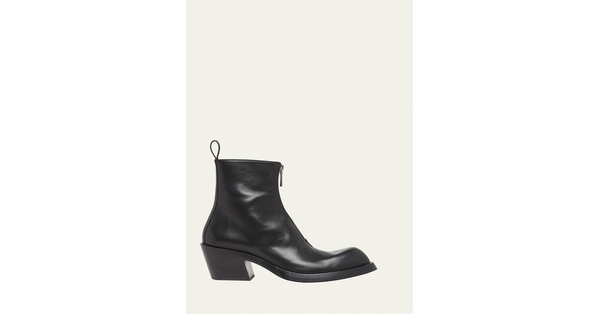 McQueen Sparrow Leather Cuban Boots in Black for Men | Lyst