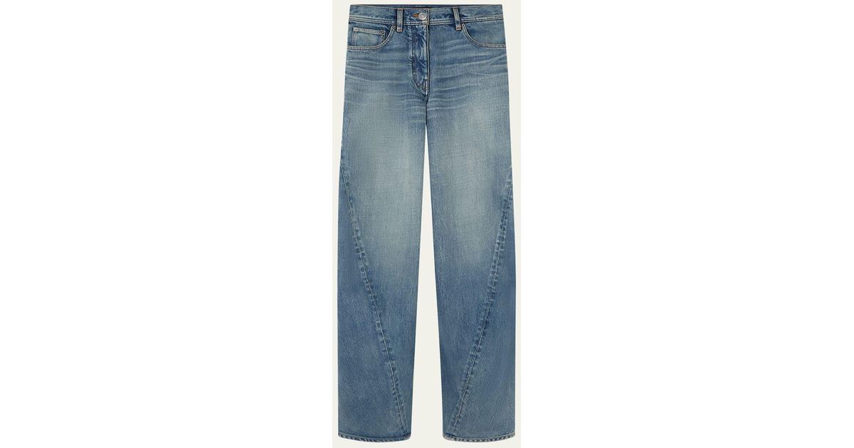 Versace Washed 2000S Straight Leg Jeans in Blue | Lyst