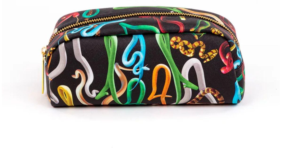 Seletti "Toiletpaper" Printed Pouch Cm 20.5 X 7 H 9 Snakes in Green | Lyst