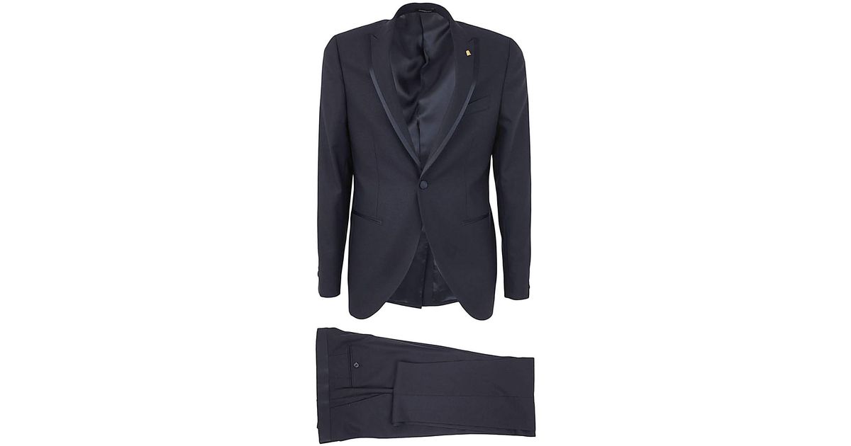 Latorre Piping Suit in Blue for Men | Lyst UK