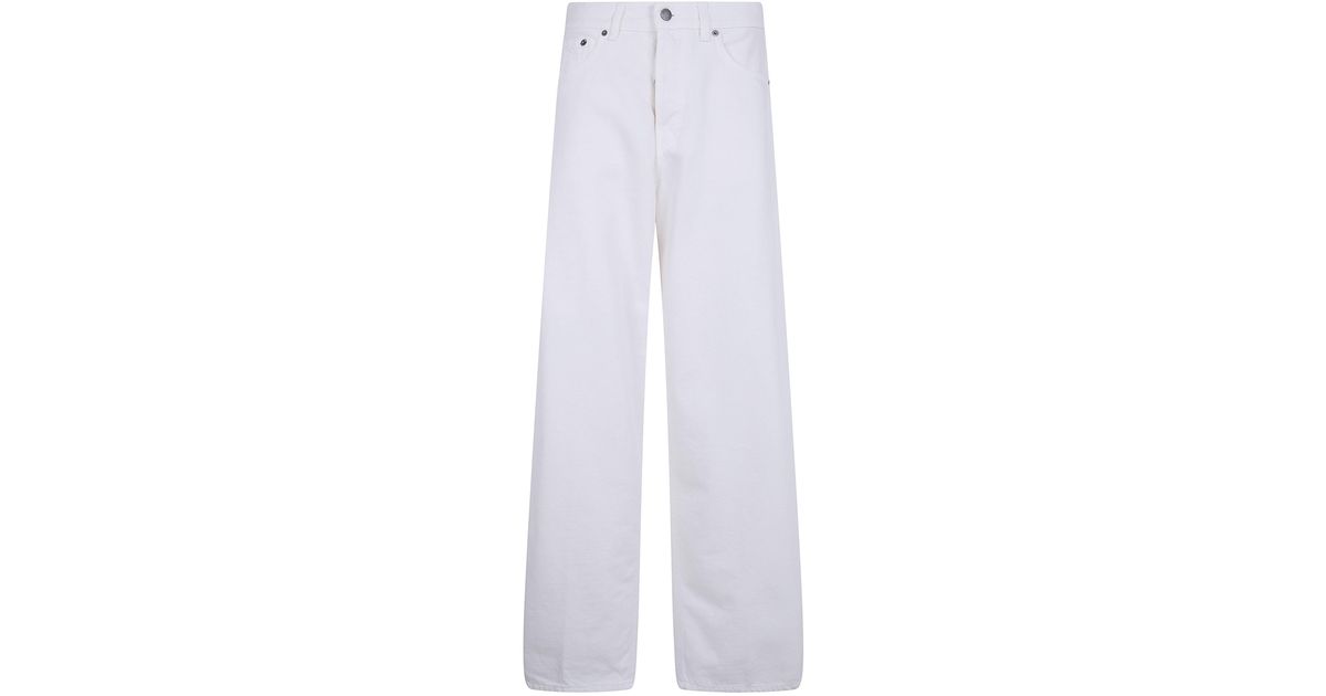 Haikure 'Bethany Bull 44' Wide Leg Jeans in White | Lyst UK
