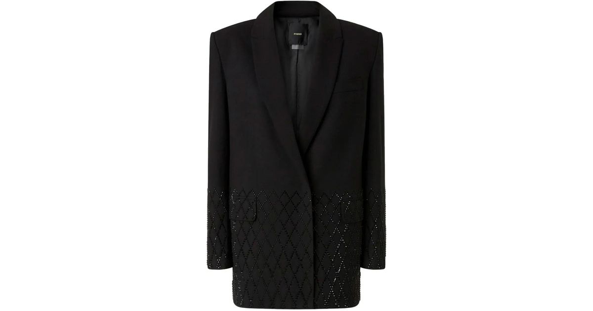 Pinko "Laser Game" Poly Blazer in Black | Lyst UK