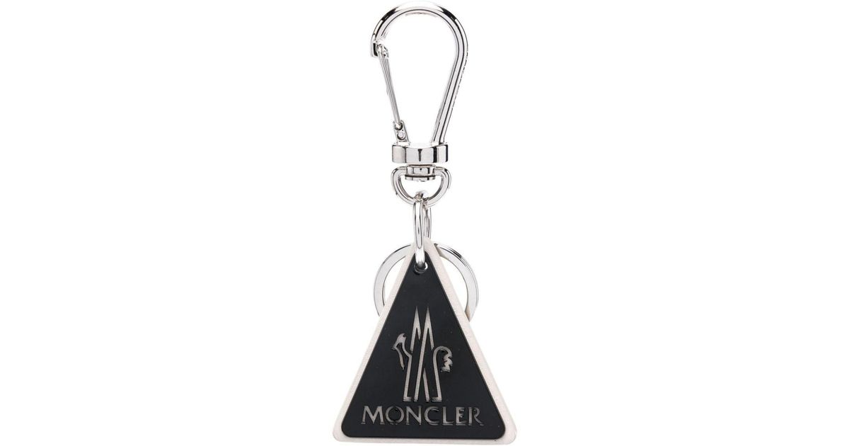Moncler Triangle Key Ring Accessories in White for Men Lyst UK