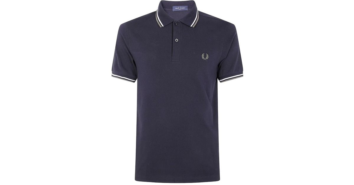 Fred Perry Twin Tipped Shirt in Blue for Men | Lyst UK