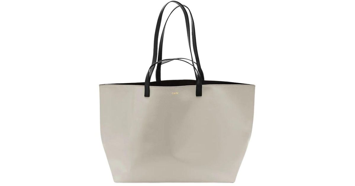 CAHU Medium Permanente Collection Le Pratique Tote Bag in Natural | Lyst