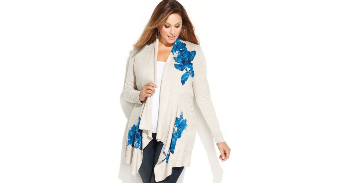 INC International Concepts Plus Size Draped Floralprint Sequined ... INC International Concepts Plus Size Draped Floralprint Sequined ...