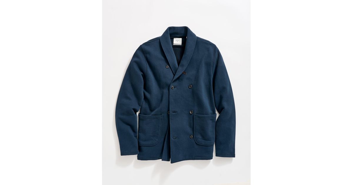 Billy Reid John Shawl Cardigan in Blue for Men | Lyst
