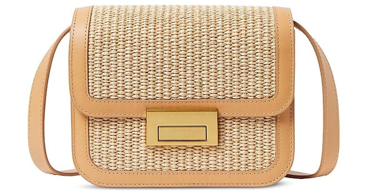 Loeffler Randall Desi Crossbody With Lock Hardware in Natural | Lyst