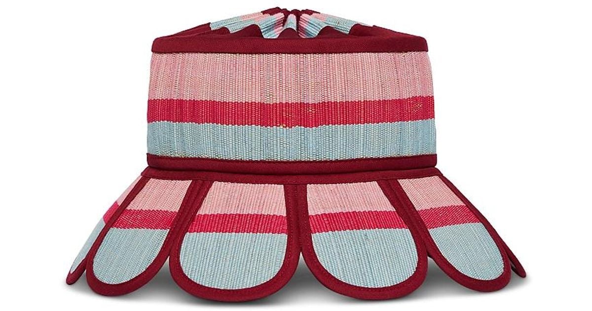 Lorna Murray Manhattan Straw Hat in Red | Lyst