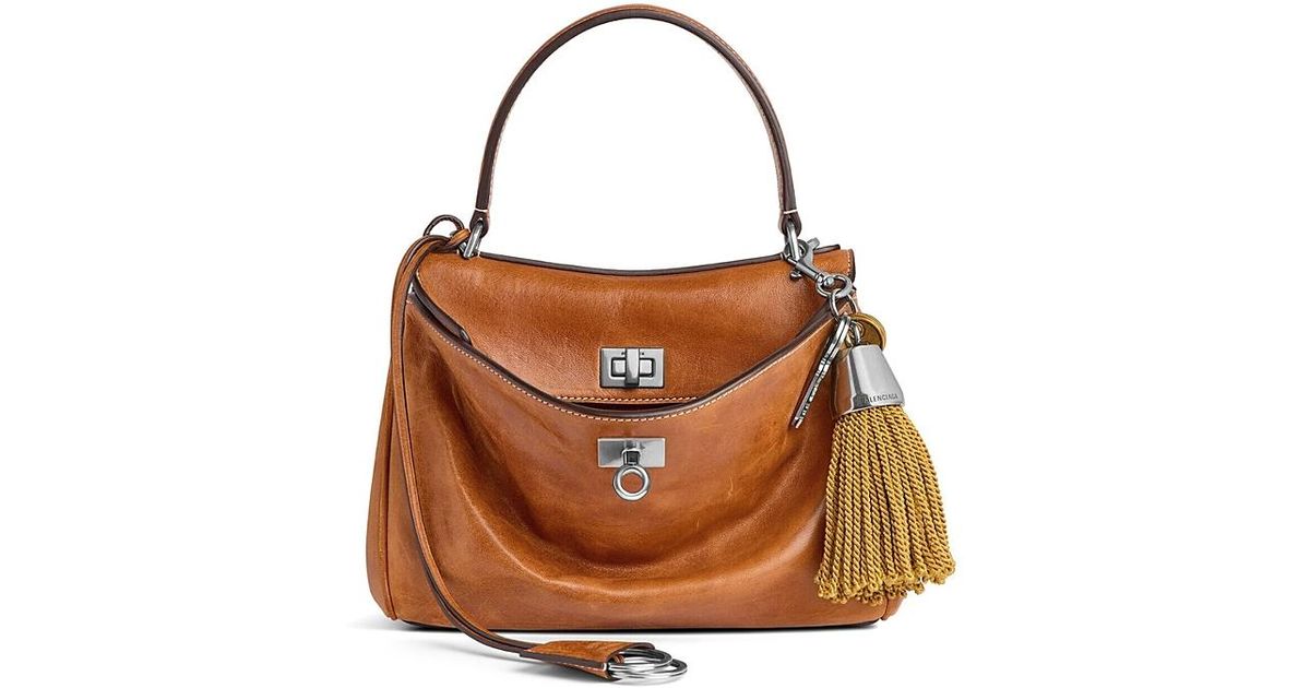 Balenciaga Rodeo Mini Handbag in Brown | Lyst