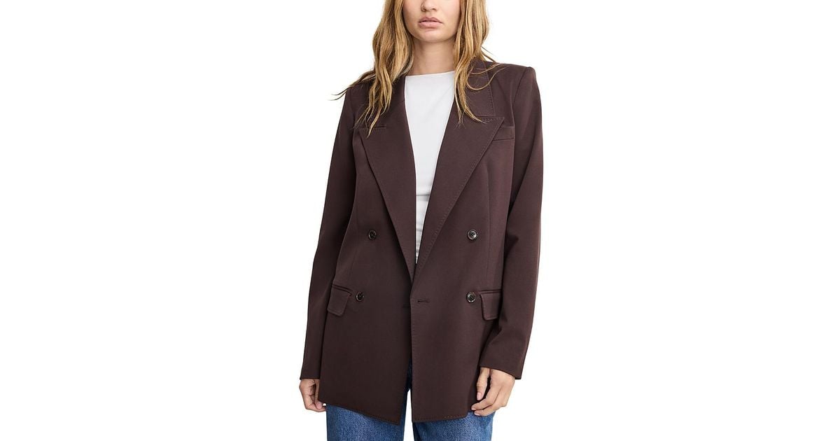 GOOD AMERICAN Essential Suiting Blazer in Blue | Lyst