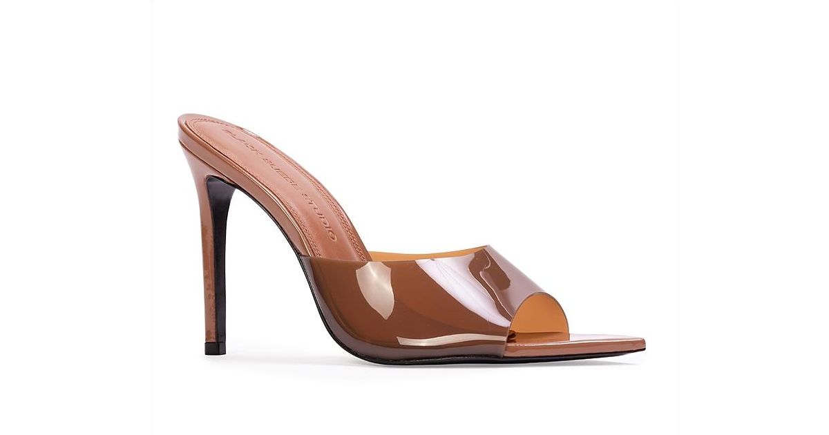 Black Suede Studio Bella Calf Hair Mule Sandals in Pink | Lyst UK