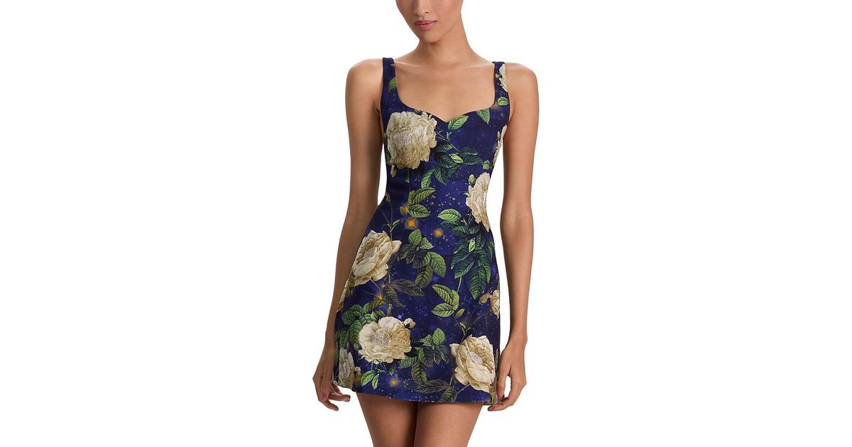 Alice + Olivia Eve Sweetheart Embellished Dress in Blue | Lyst