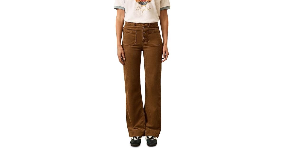 Faherty Terry Cord Patch Pocket Pants in Brown | Lyst