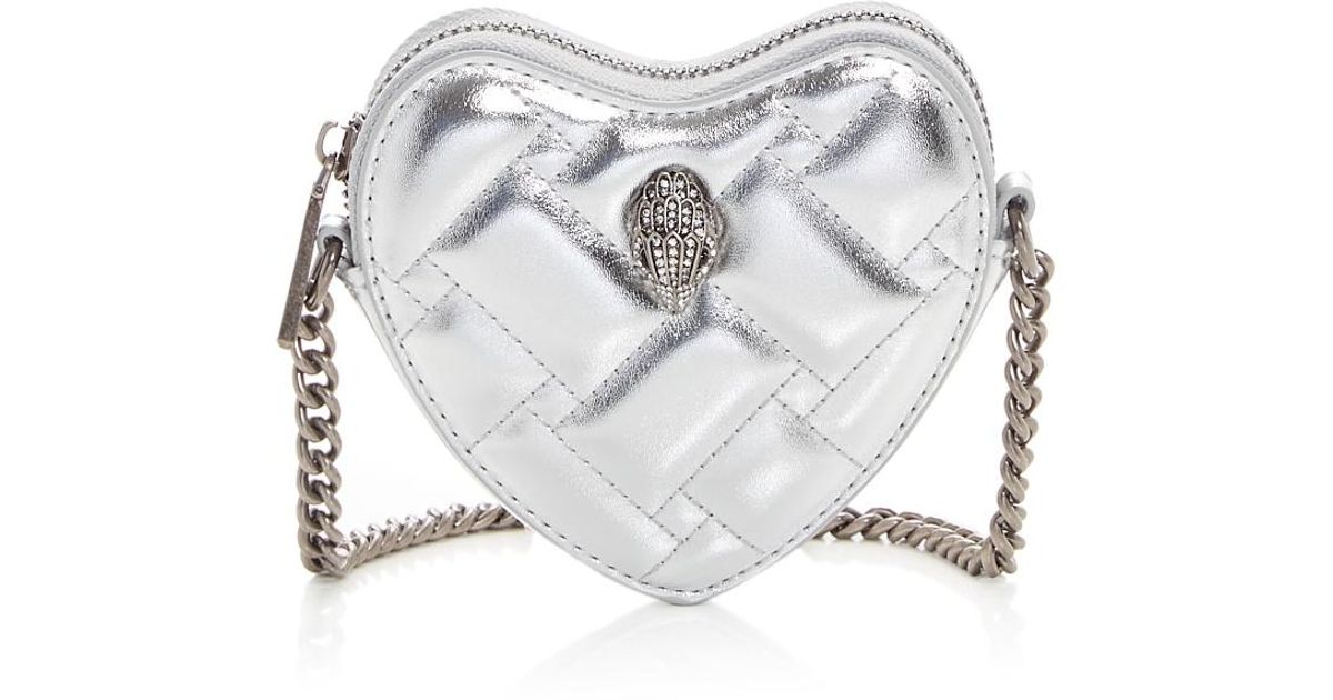 Kurt Geiger Micro Heart Crossbody in White | Lyst UK