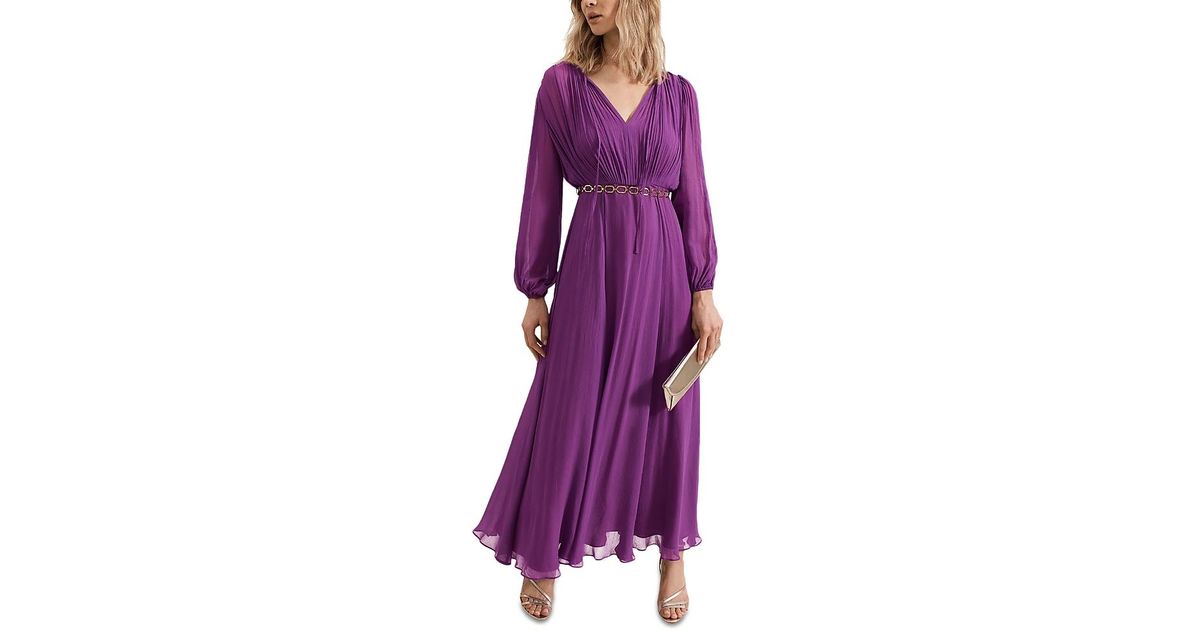 Phase Eight Amal Pleated Dress in Purple | Lyst