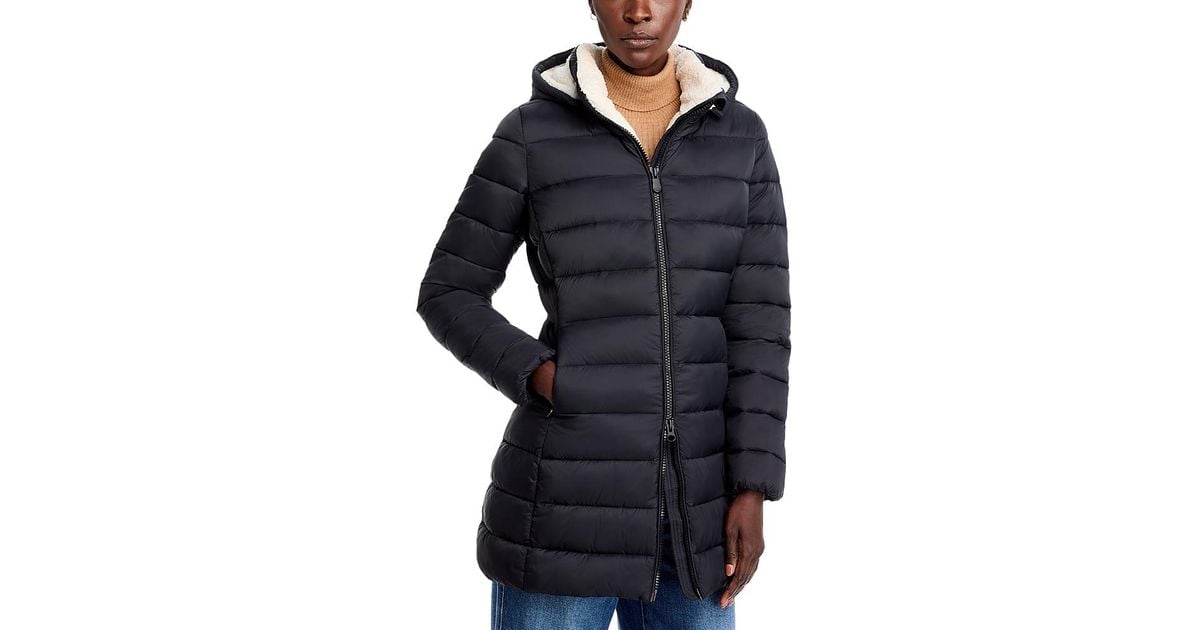 Save The Duck Joanne Puffer Coat in Black | Lyst